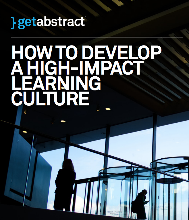 Develop a high-impact learning culture